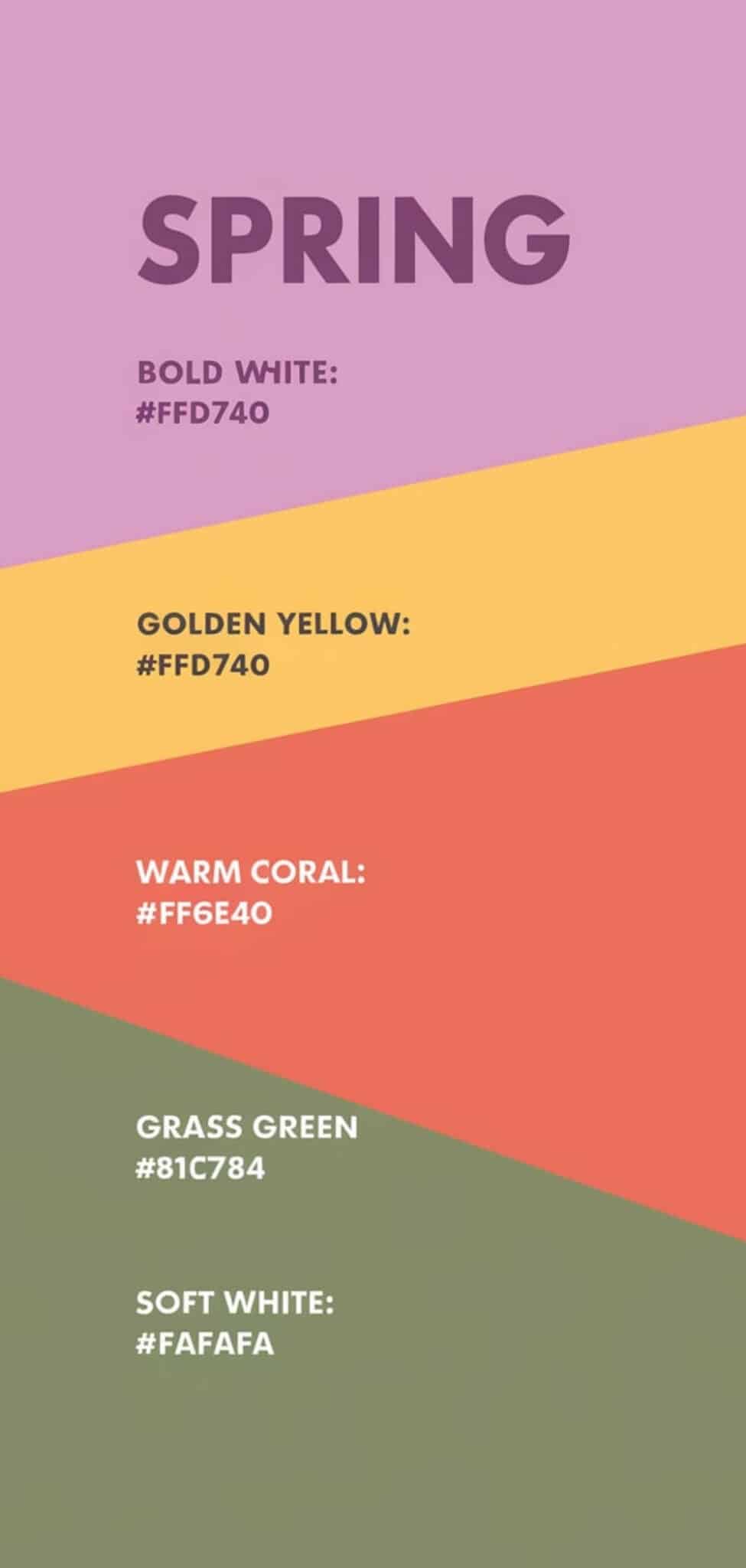 20 Inspiring Spring Color Palette with Hex Codes - The Mega Mom