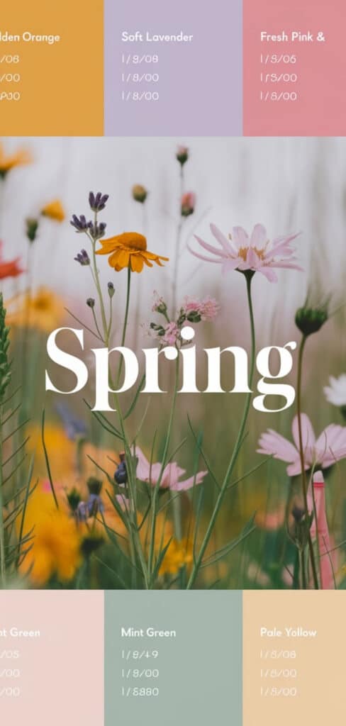 20 Inspiring Spring Color Palette with Hex Codes - The Mega Mom