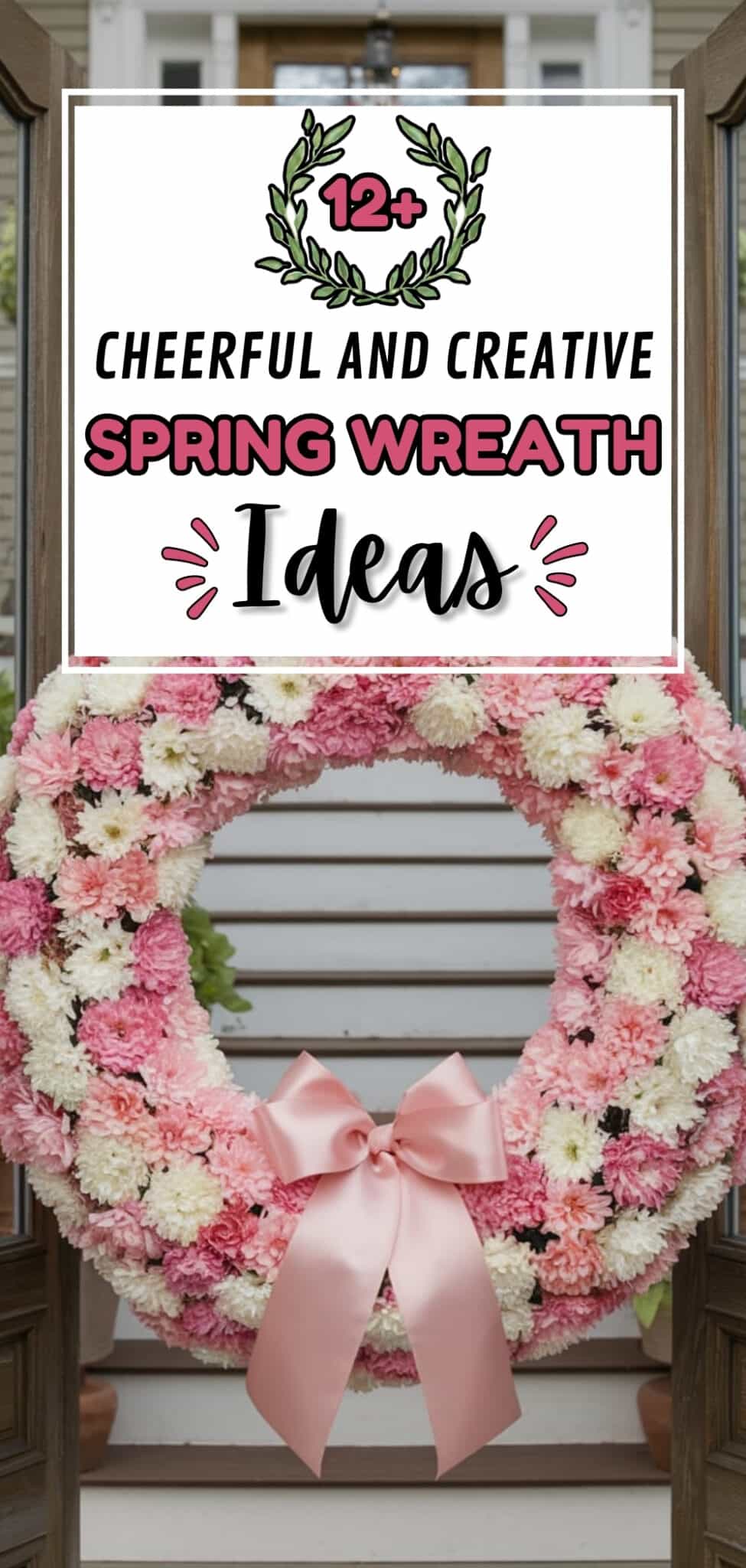 12+ Cheerful and Creative Spring Wreath Ideas - The Mega Mom
