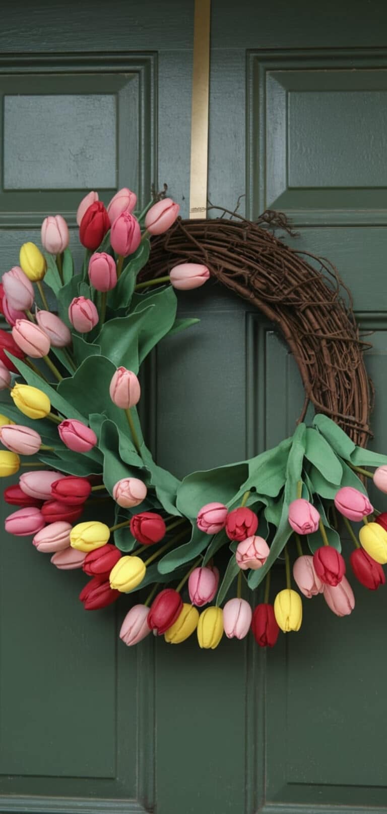 12+ Cheerful and Creative Spring Wreath Ideas - The Mega Mom