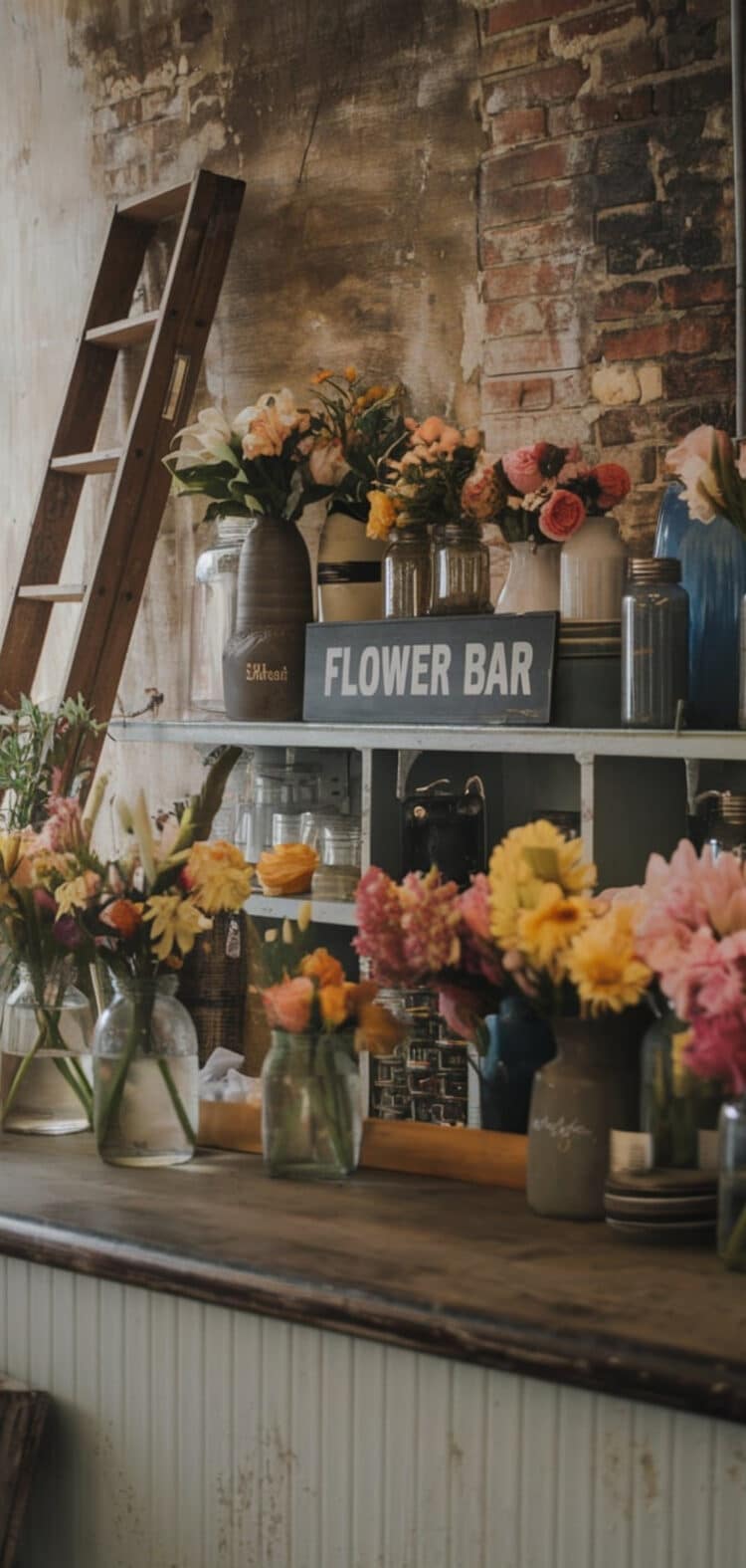 10+ Easy Flower Bar Ideas - The Mega Mom