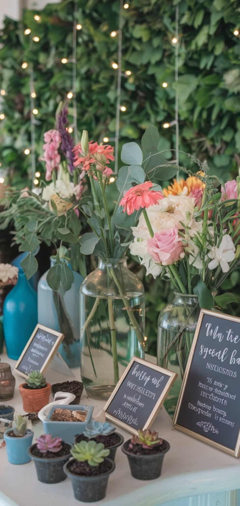 10+ Easy Flower Bar Ideas - The Mega Mom