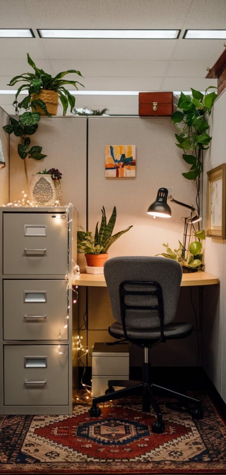 16 Creative Cozy Cubicle Inspiration Ideas - The Mega Mom