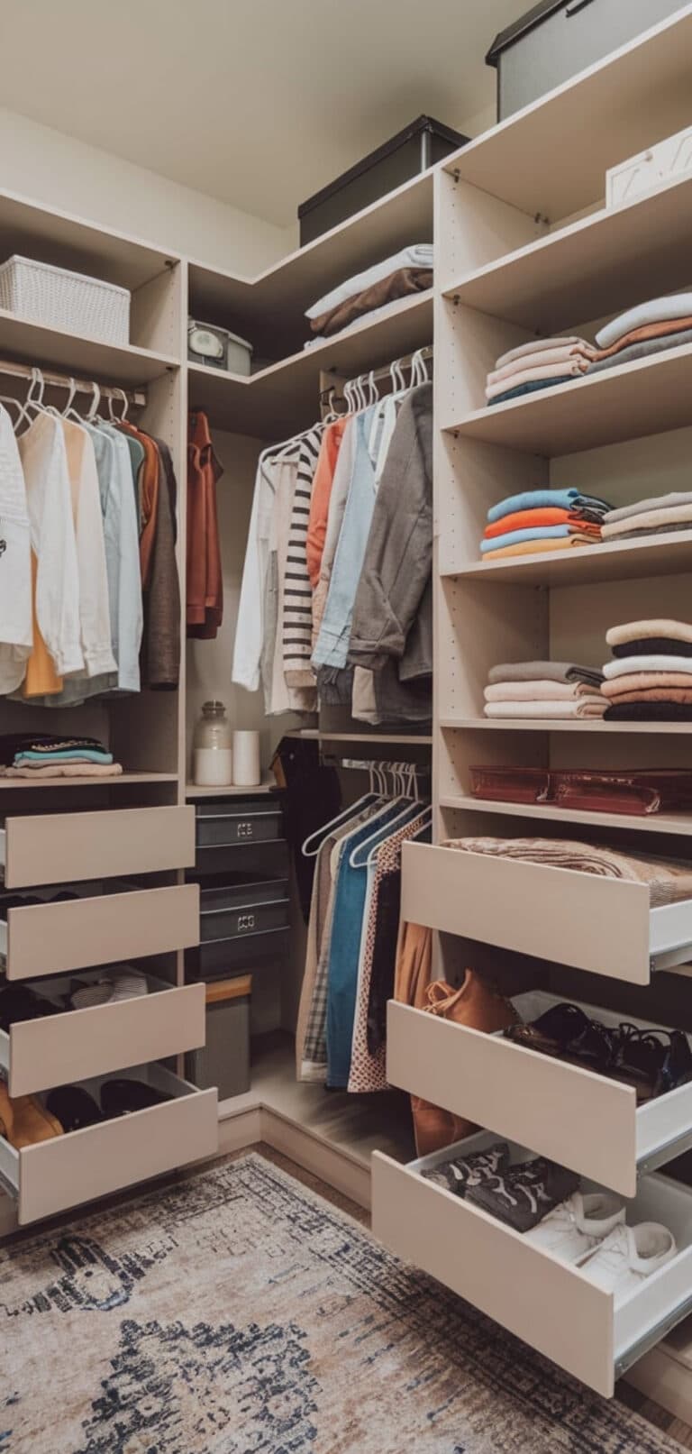 20+ Genius Clothing Shelf Organization Ideas - The Mega Mom