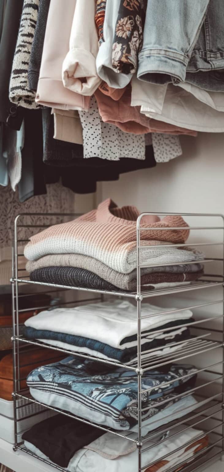 20+ Genius Clothing Shelf Organization Ideas - The Mega Mom