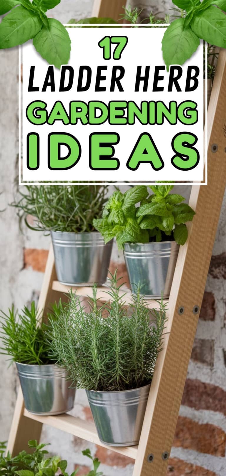 17 Creative Ladder Herb Gardening Ideas On a Budget - The Mega Mom