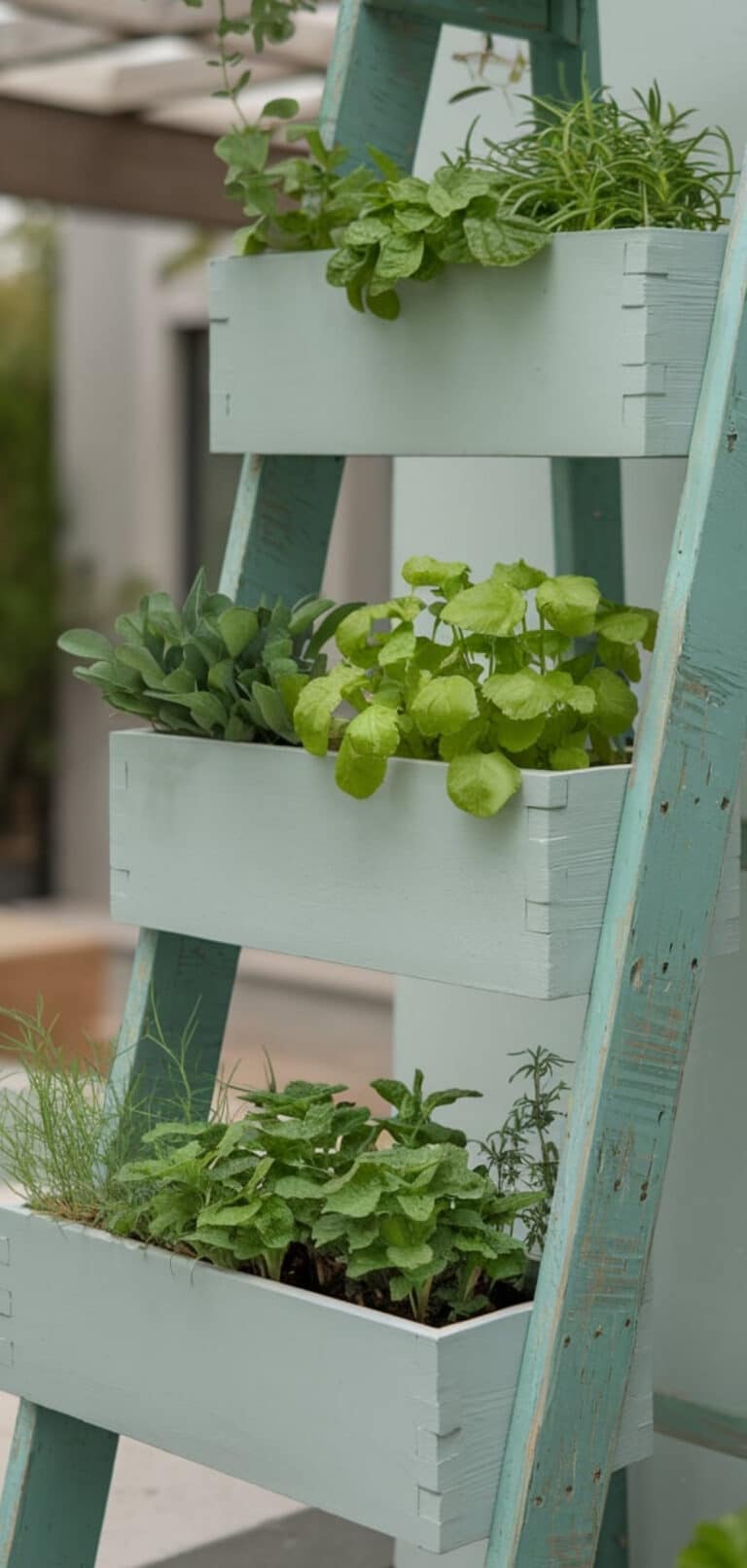 17 Creative Ladder Herb Gardening Ideas On a Budget - The Mega Mom