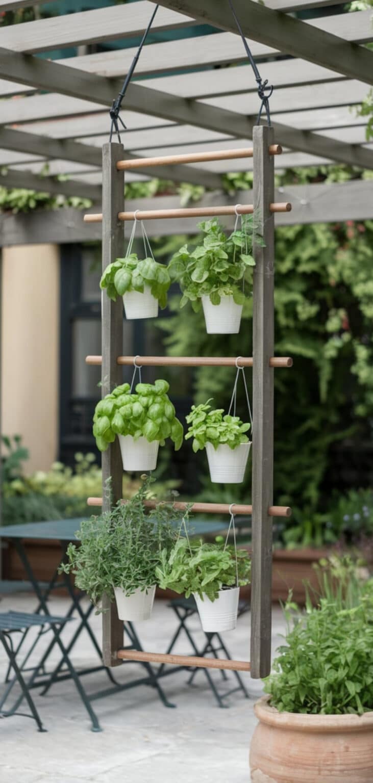 17 Creative Ladder Herb Gardening Ideas On a Budget - The Mega Mom
