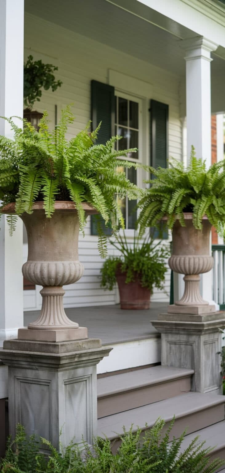 15 Beautiful Fern On Front Porch Ideas - The Mega Mom