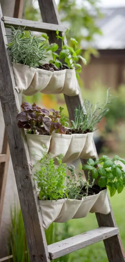 17 Creative Ladder Herb Gardening Ideas On a Budget - The Mega Mom