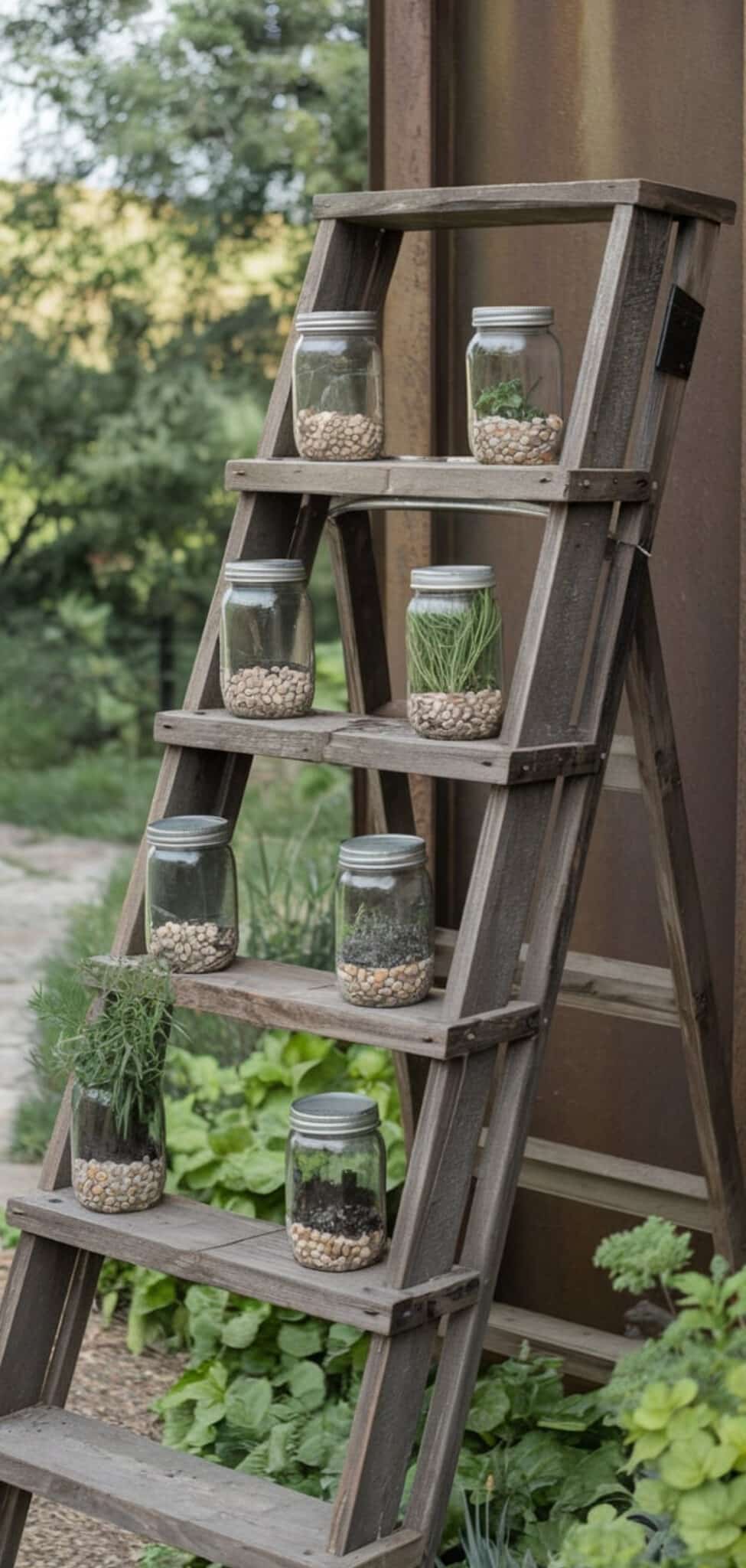 17 Creative Ladder Herb Gardening Ideas On a Budget - The Mega Mom