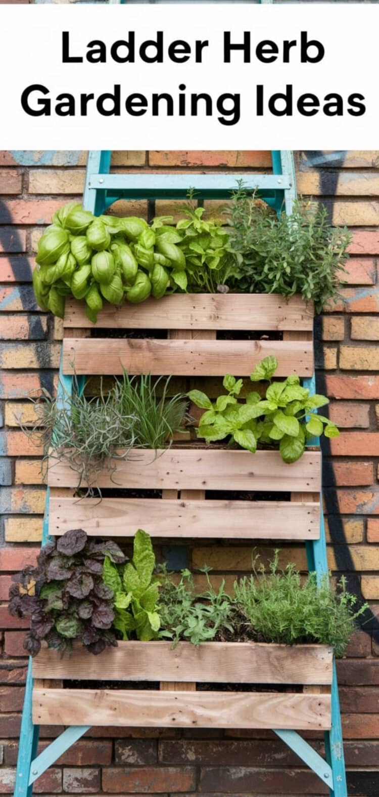 17 Creative Ladder Herb Gardening Ideas On a Budget - The Mega Mom
