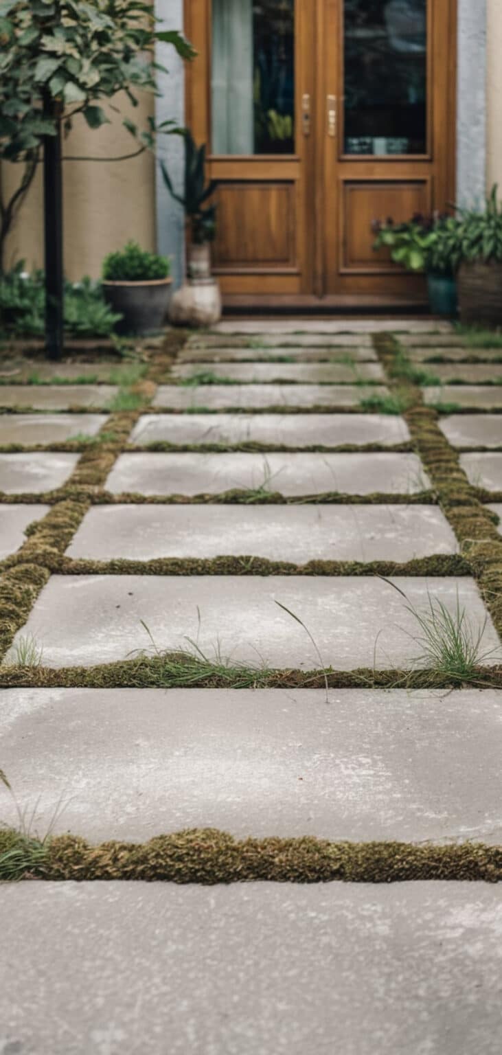11 Stunning Concrete Paver Front Yard Ideas - The Mega Mom