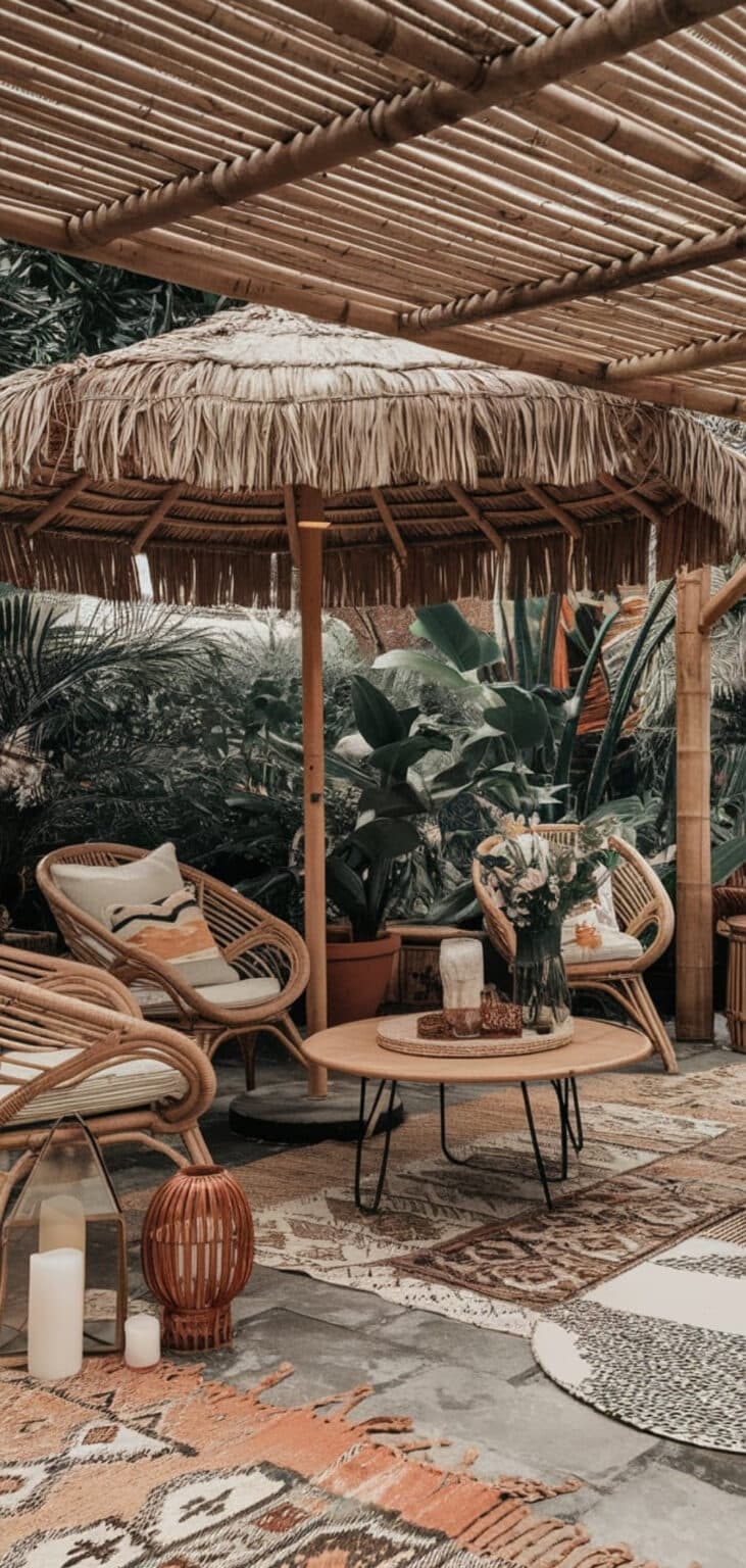 20 Stunning Tropical Bohemian Patio Ideas - The Mega Mom