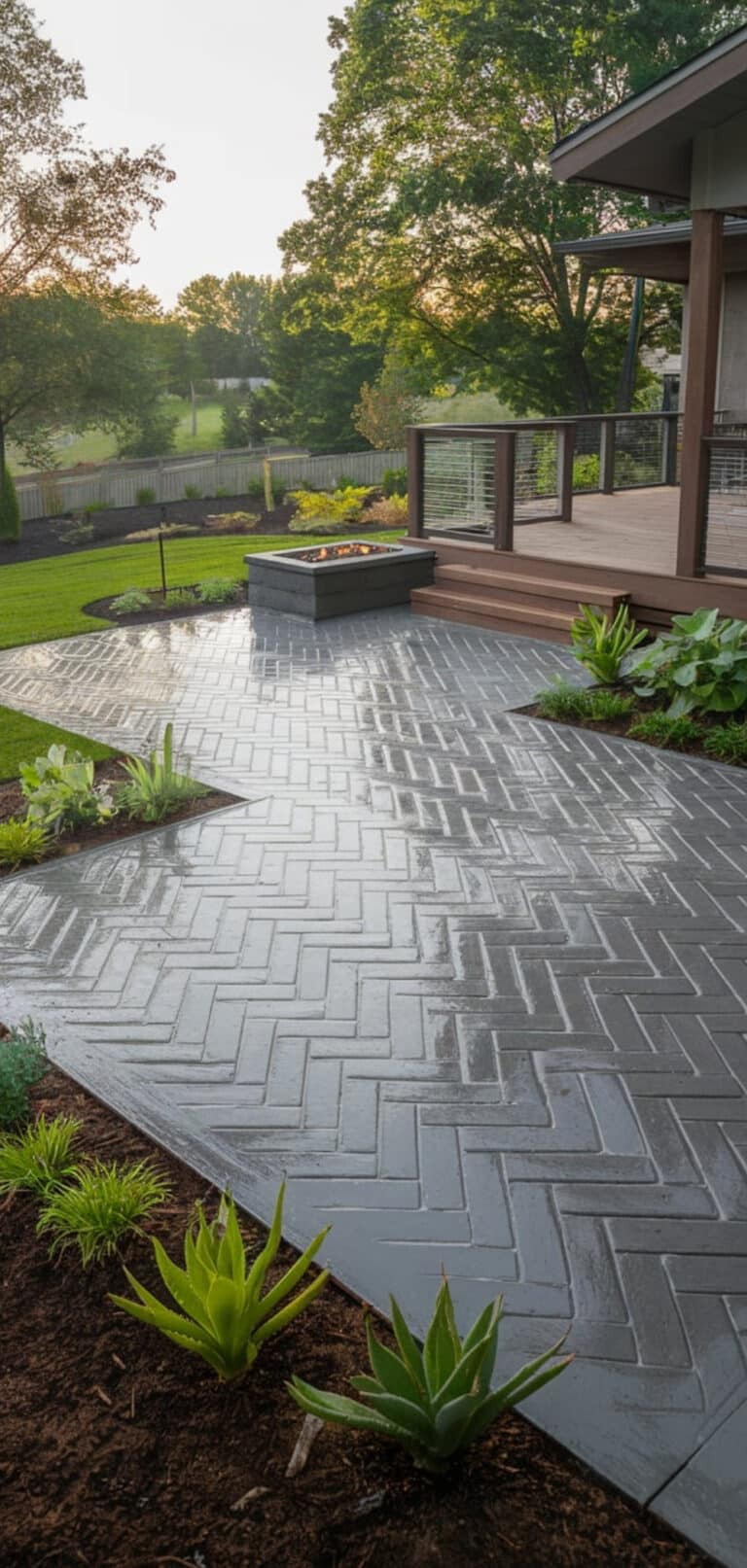 16+ Beautiful Stamped Concrete Patio Ideas - The Mega Mom