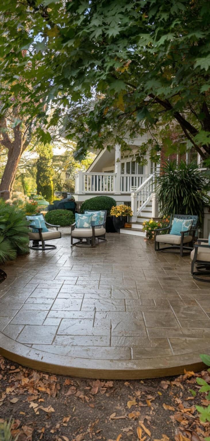 16+ Beautiful Stamped Concrete Patio Ideas - The Mega Mom