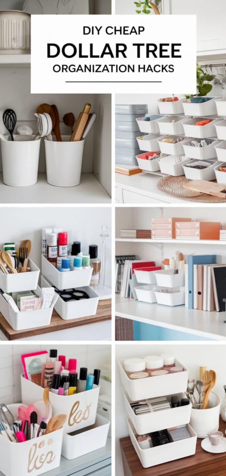 13+ DIY Cheap Dollar Tree Organization Hacks - The Mega Mom