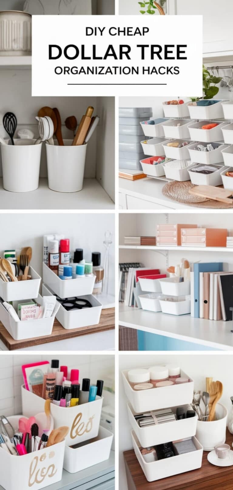 13+ DIY Cheap Dollar Tree Organization Hacks - The Mega Mom