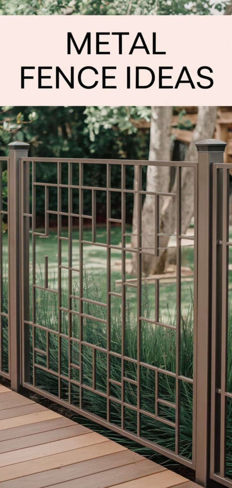 16 Useful Privacy Metal Fence Ideas - The Mega Mom
