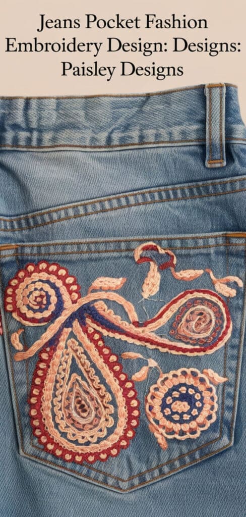 16 Exquisite Jeans Pocket Fashion Embroidery Designs - The Mega Mom