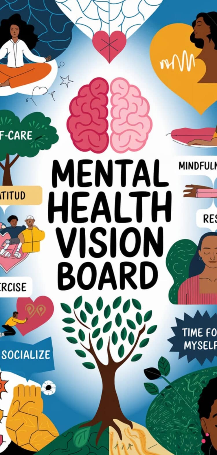 18 Inspiring Mental Health Vision Board Goal Ideas - The Mega Mom