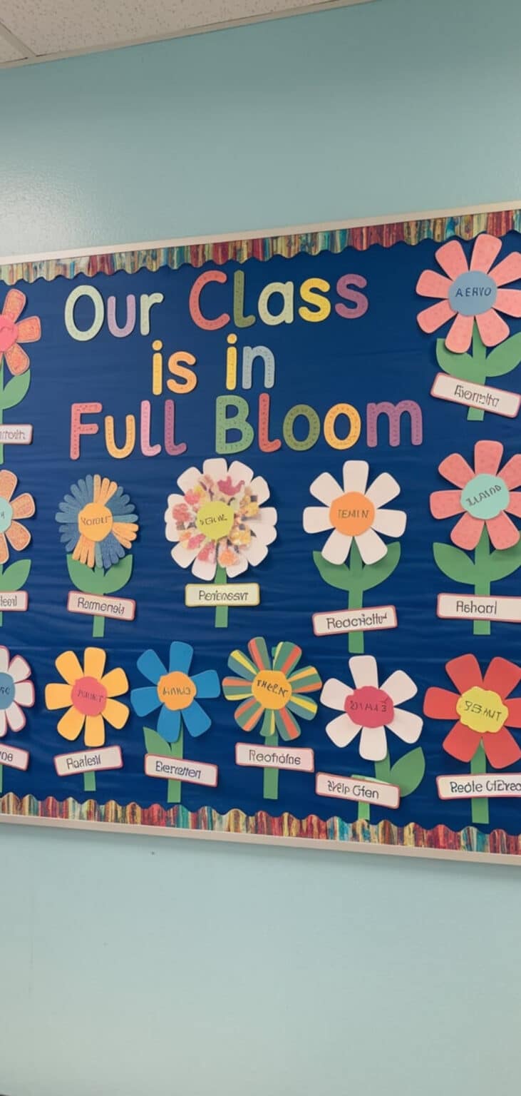 17 Creative Classroom Flower Bulletin Board Ideas - The Mega Mom