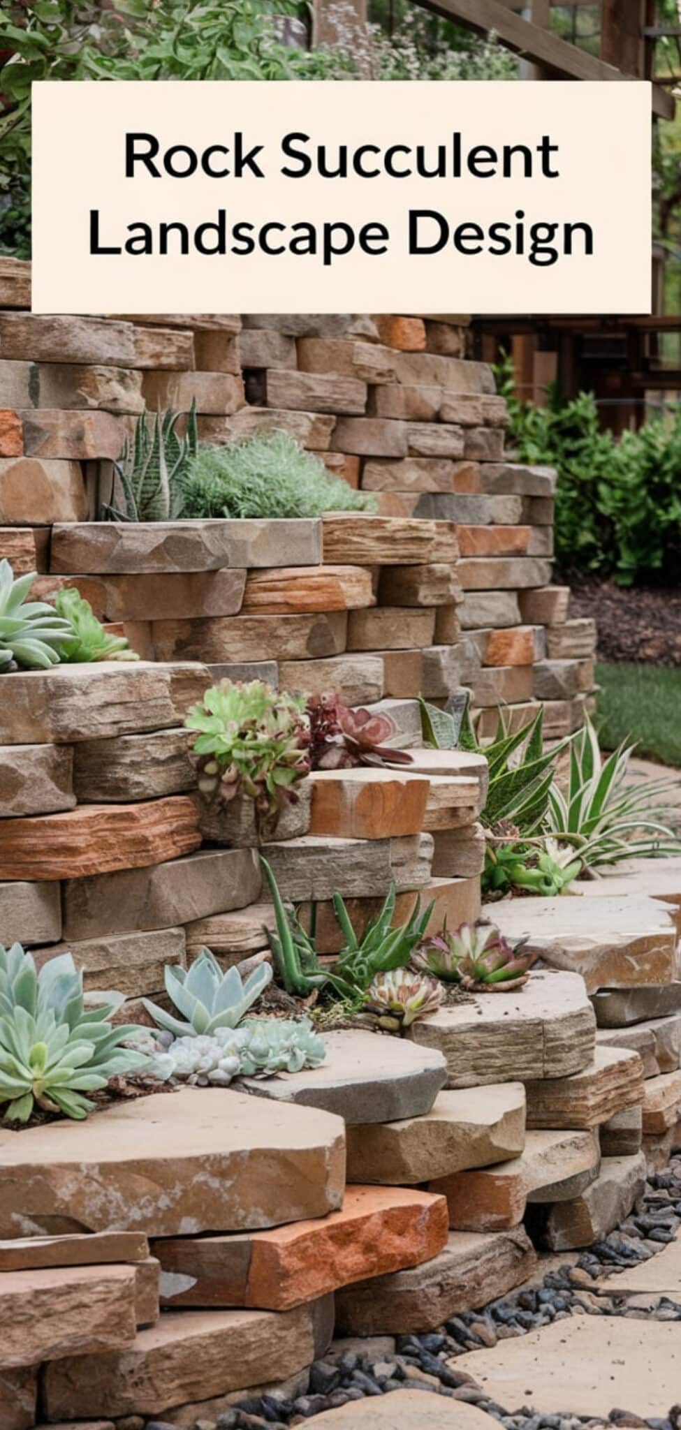 14 Beautiful Rock Succulent Landscape Design Ideas - The Mega Mom