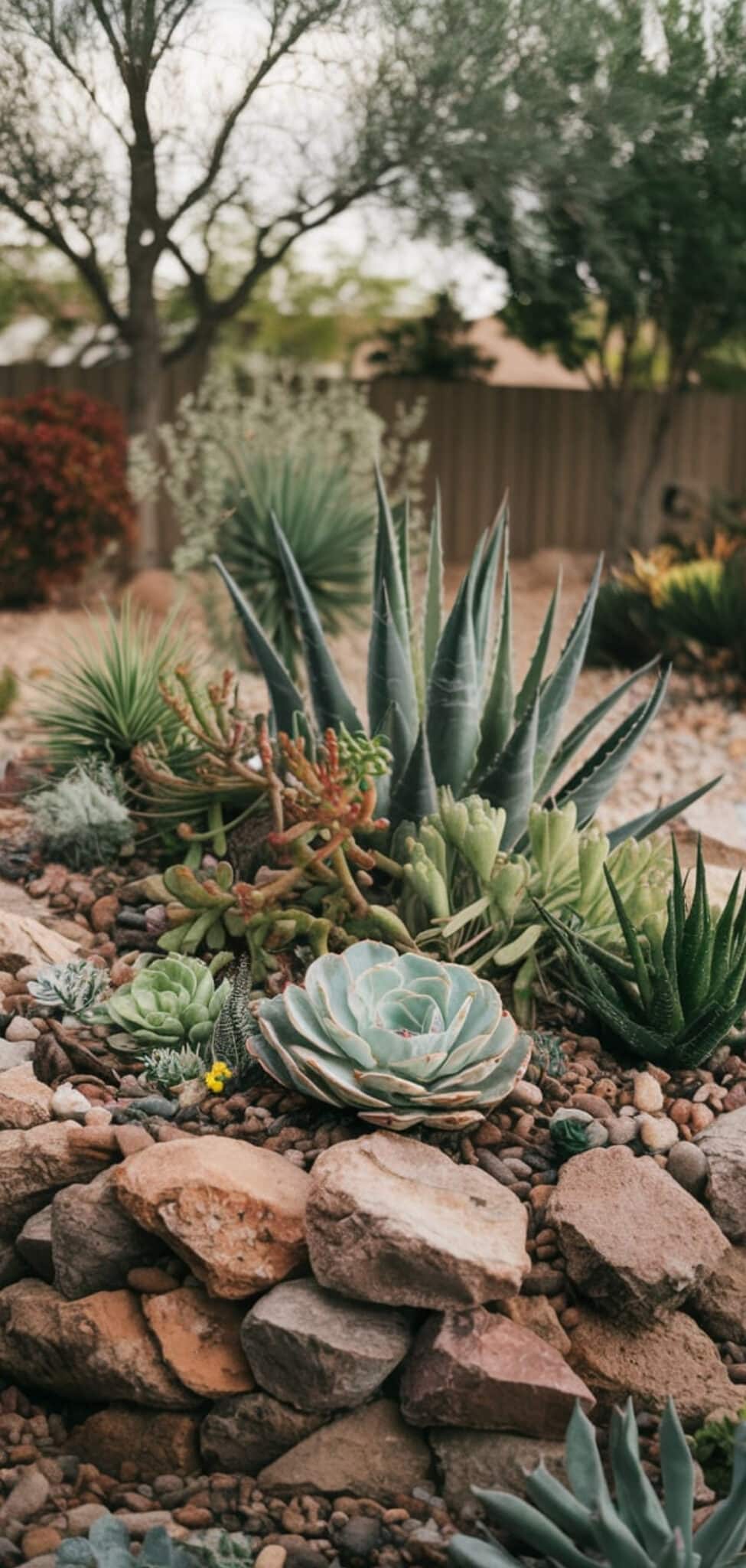 14 Beautiful Rock Succulent Landscape Design Ideas - The Mega Mom