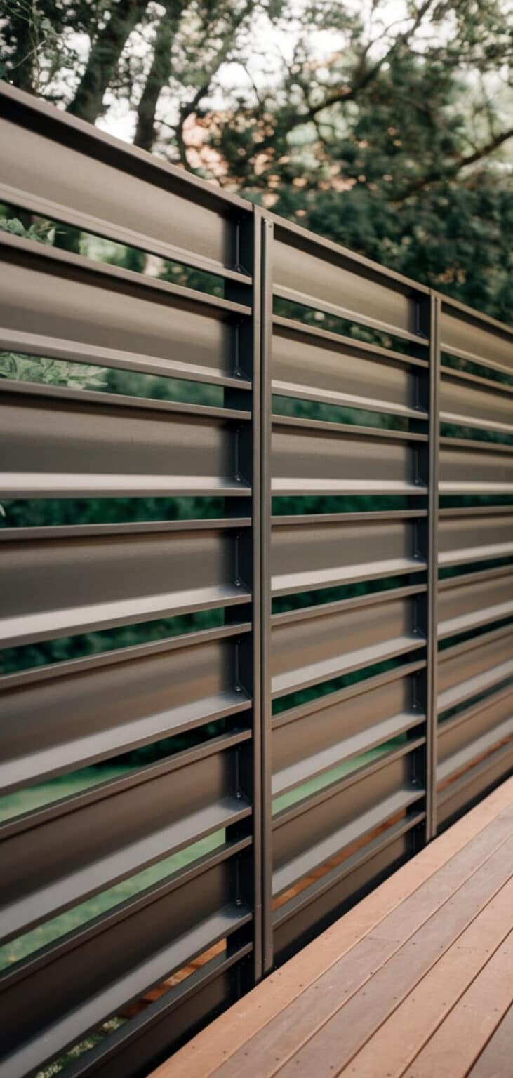 16 Useful Privacy Metal Fence Ideas - The Mega Mom