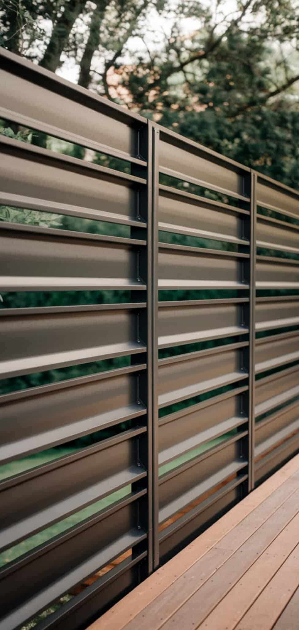 16 Useful Privacy Metal Fence Ideas - The Mega Mom