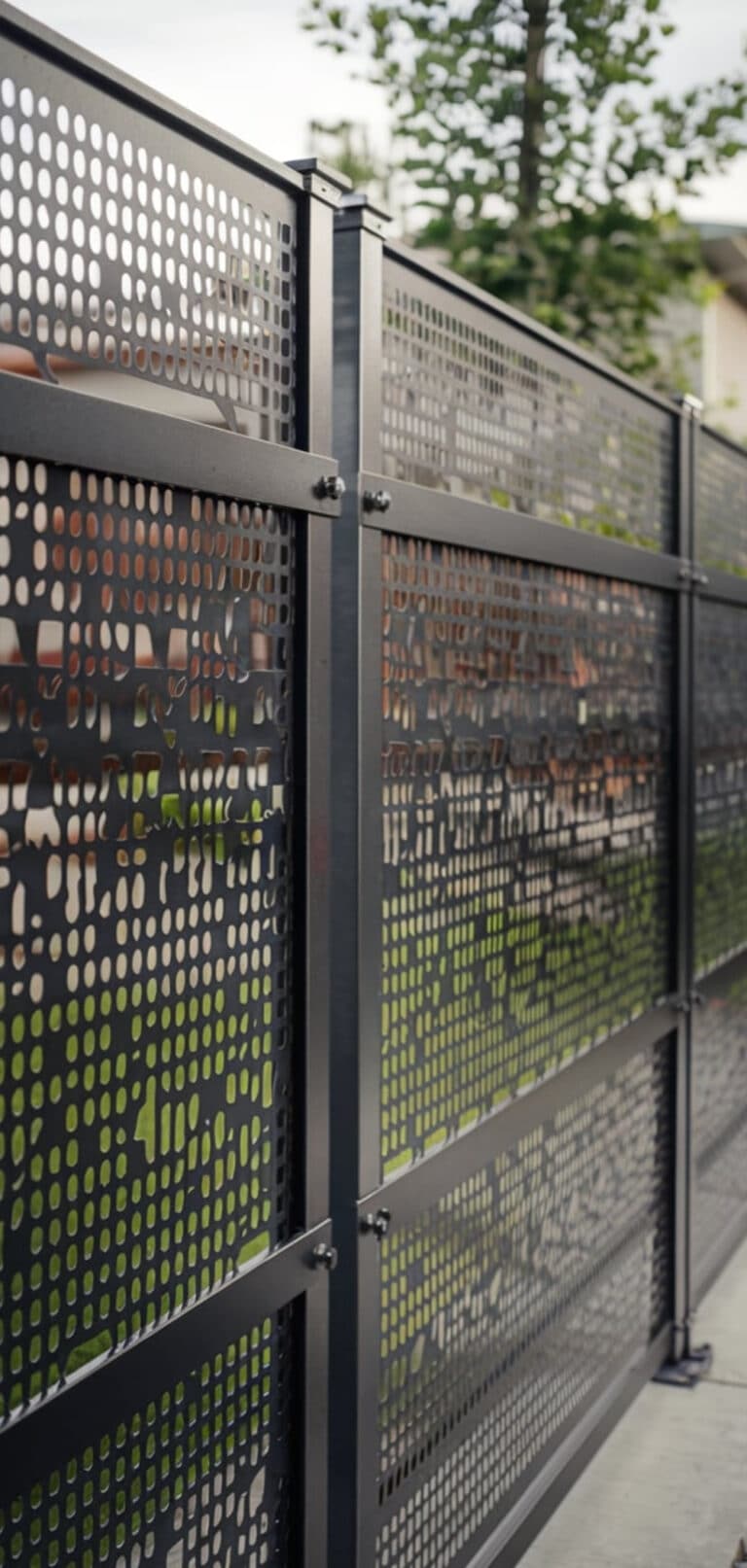 16 Useful Privacy Metal Fence Ideas - The Mega Mom