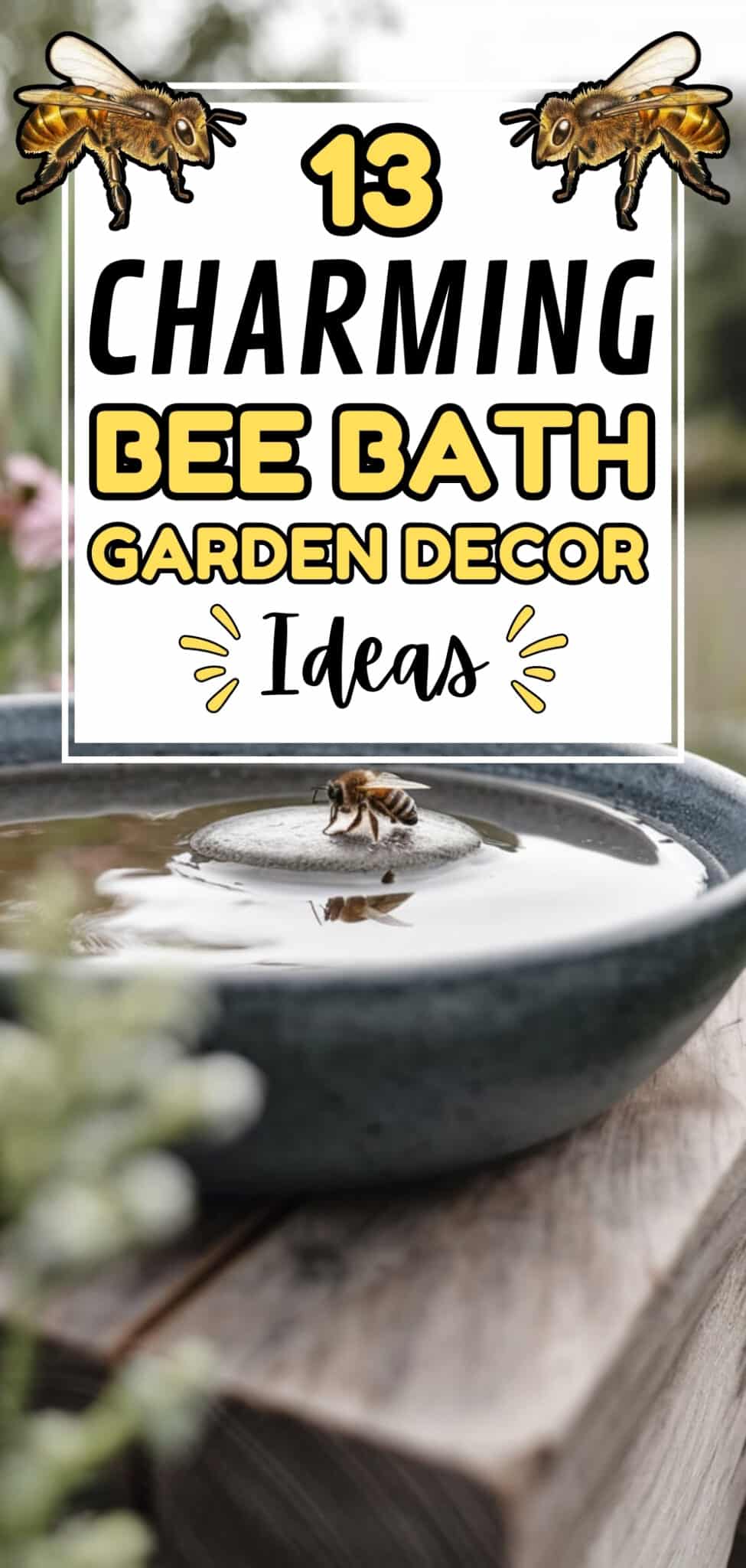 13 Charming Bee Bath Garden Decor Ideas - The Mega Mom