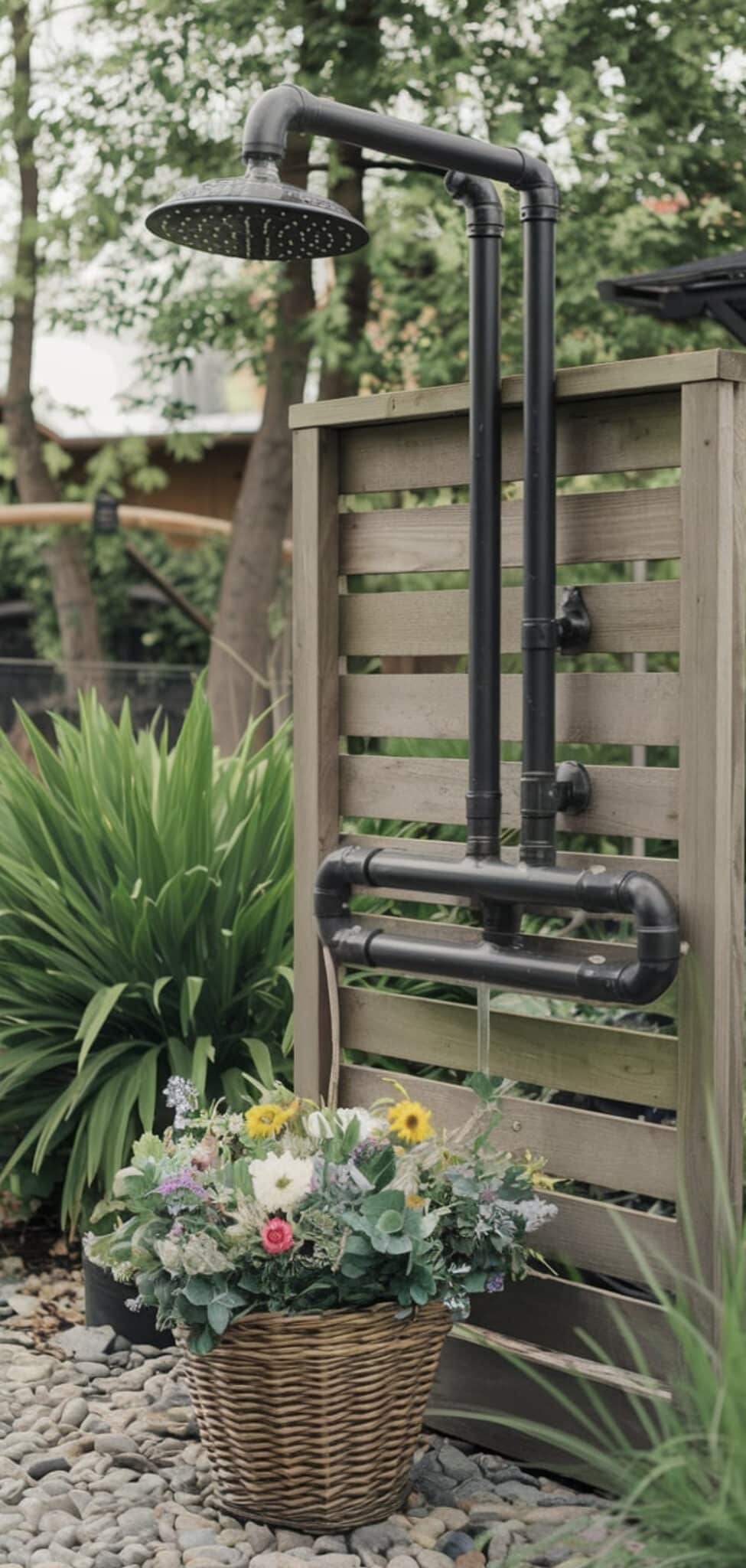 15+ Creative Outdoor Shower Garden Ideas - The Mega Mom