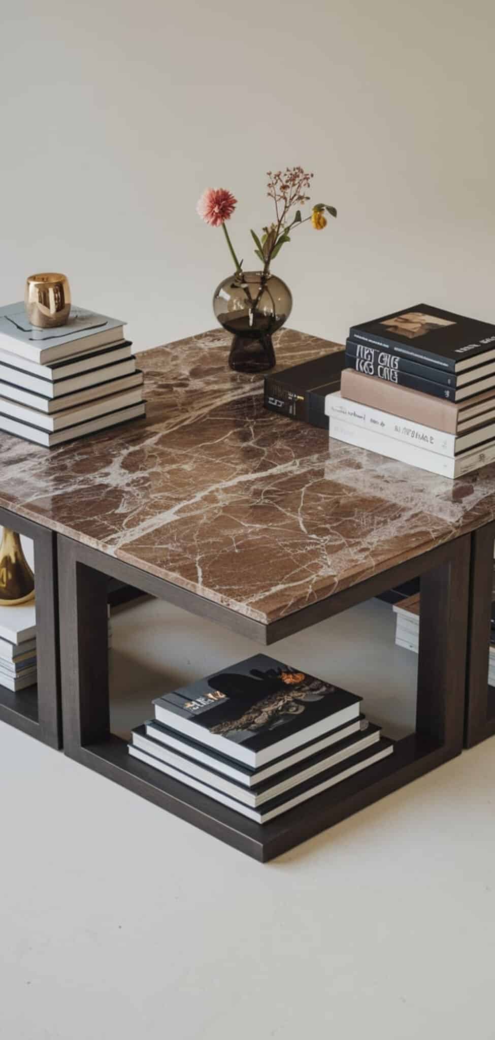 12+ Beautiful Square Coffee Table Decor Ideas - The Mega Mom