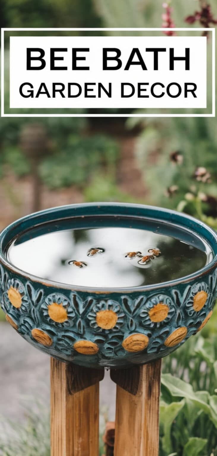 13 Charming Bee Bath Garden Decor Ideas - The Mega Mom