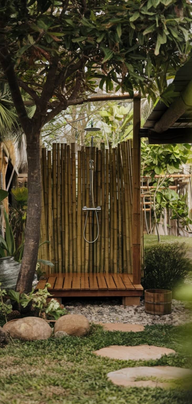 15+ Creative Outdoor Shower Garden Ideas - The Mega Mom