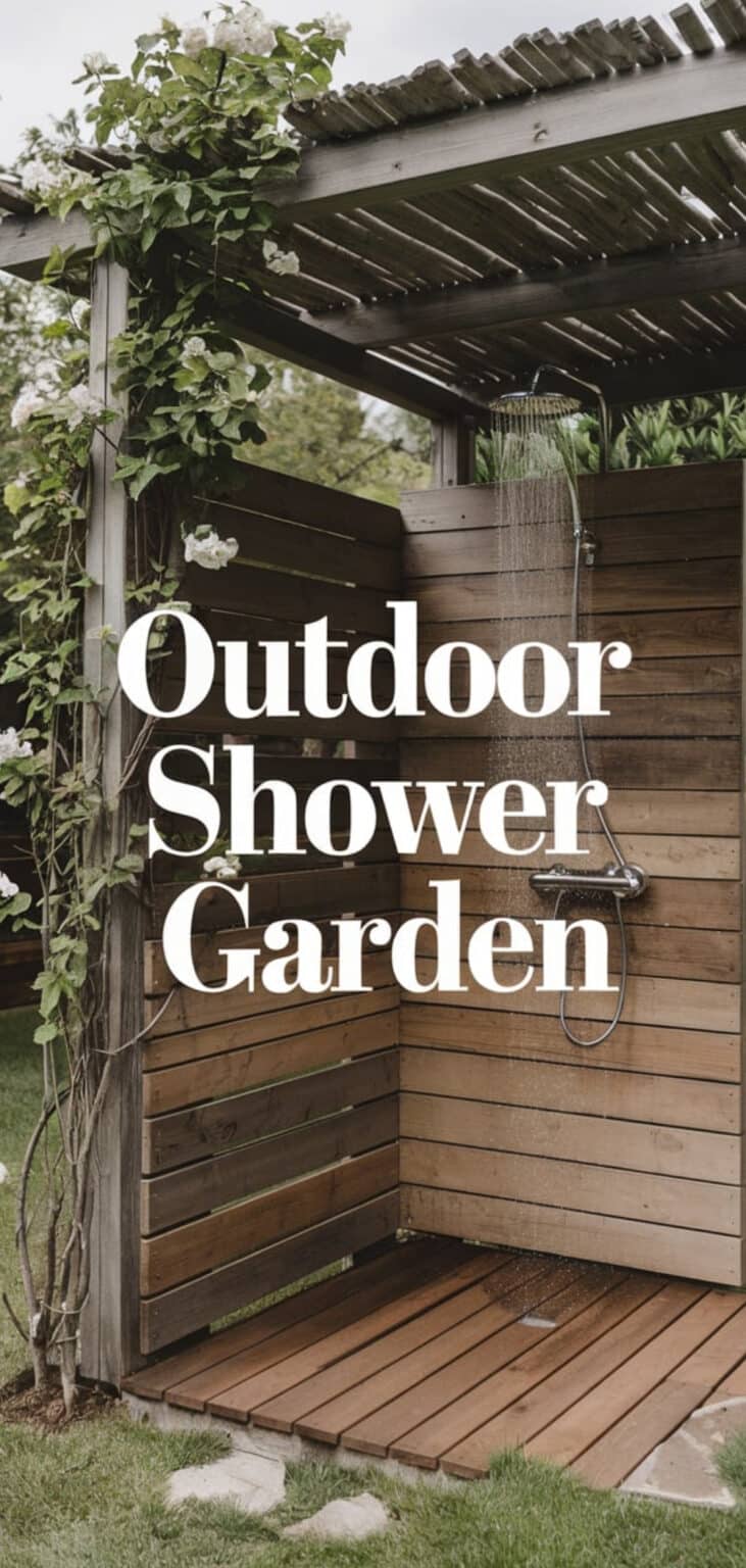 15+ Creative Outdoor Shower Garden Ideas - The Mega Mom