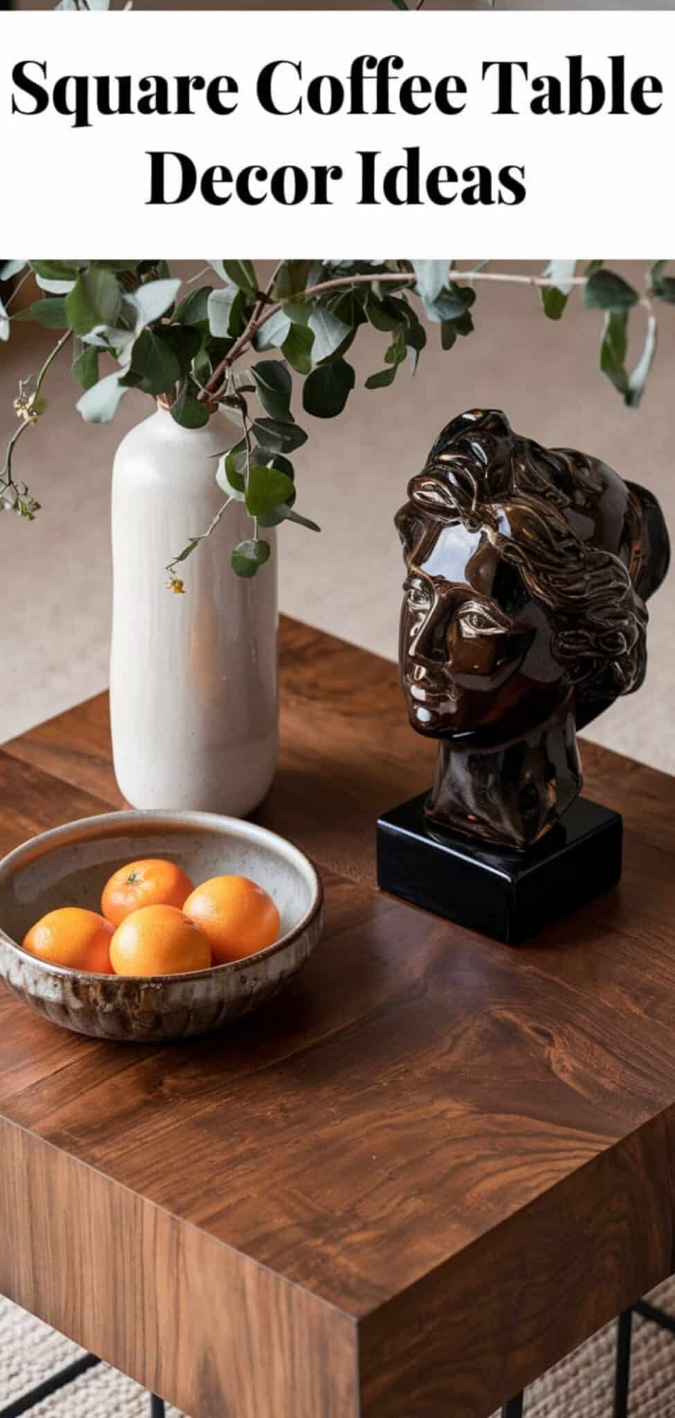 12+ Beautiful Square Coffee Table Decor Ideas - The Mega Mom