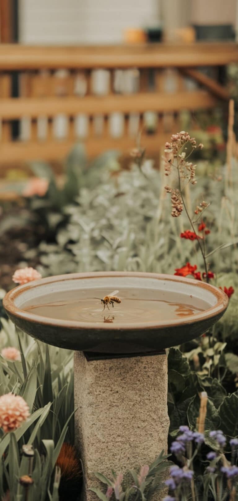 13 Charming Bee Bath Garden Decor Ideas - The Mega Mom