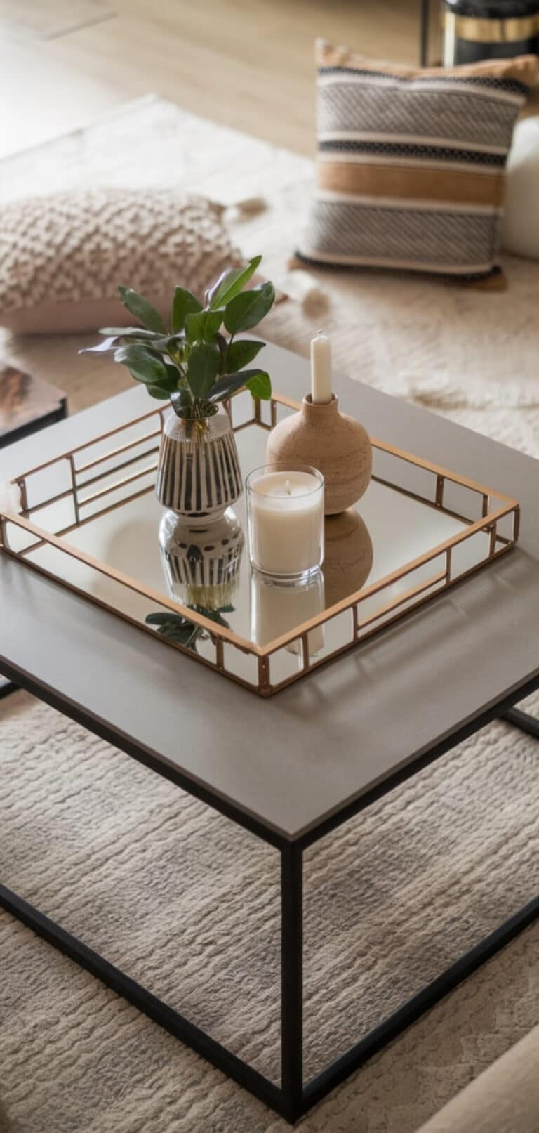 12+ Beautiful Square Coffee Table Decor Ideas - The Mega Mom