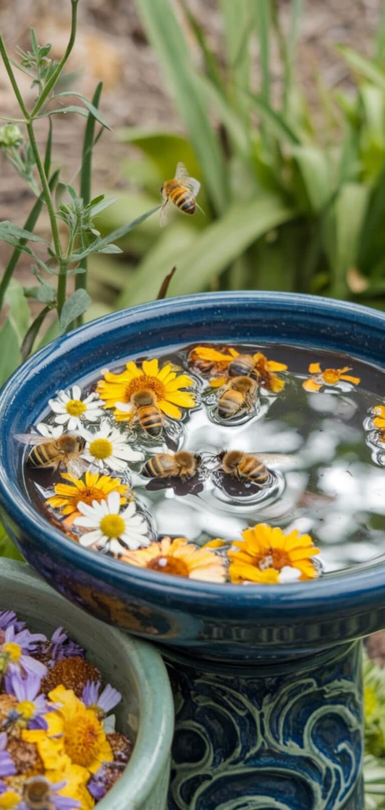 13 Charming Bee Bath Garden Decor Ideas - The Mega Mom