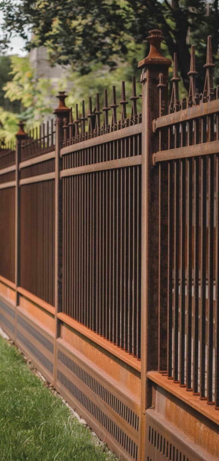 16 Useful Privacy Metal Fence Ideas - The Mega Mom