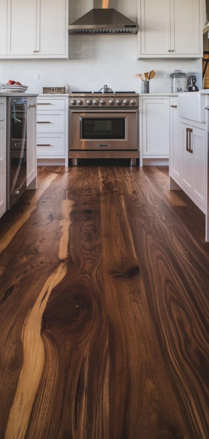 17 Modern Wood Kitchen Flooring Ideas - The Mega Mom
