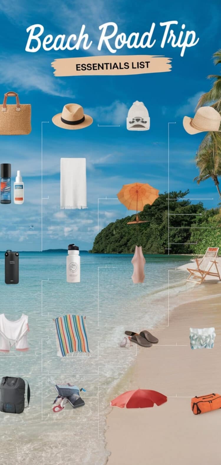 15 Smart Beach Road Trip Essentials List - The Mega Mom