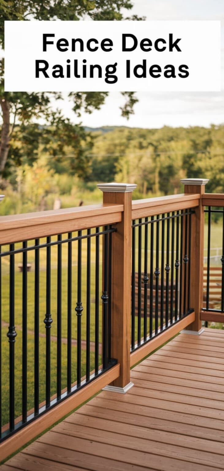 17 Beautiful Fence Deck Railing Ideas - The Mega Mom