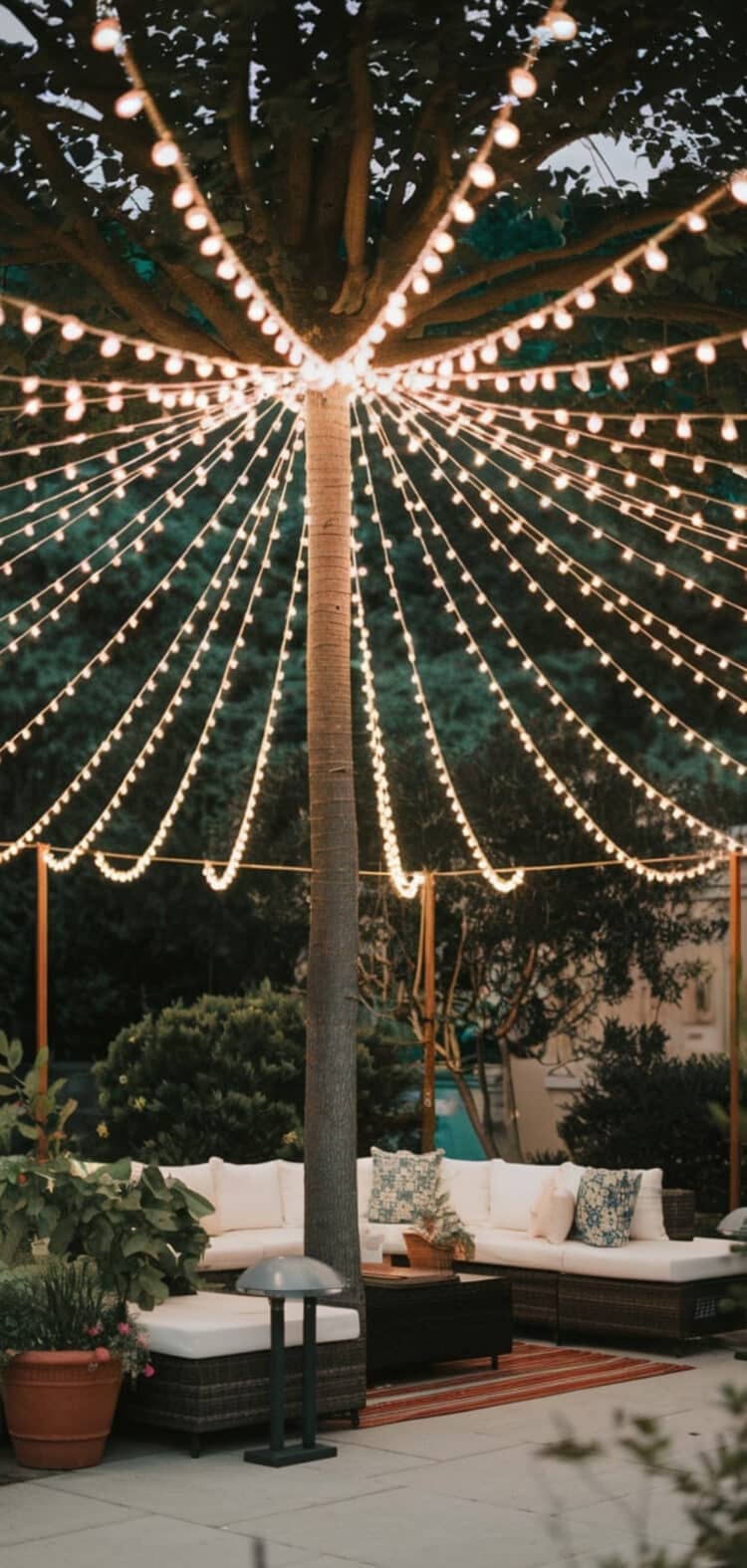 17 Stunning Patio Outdoor Lighting Ideas Using String Lights - The Mega Mom