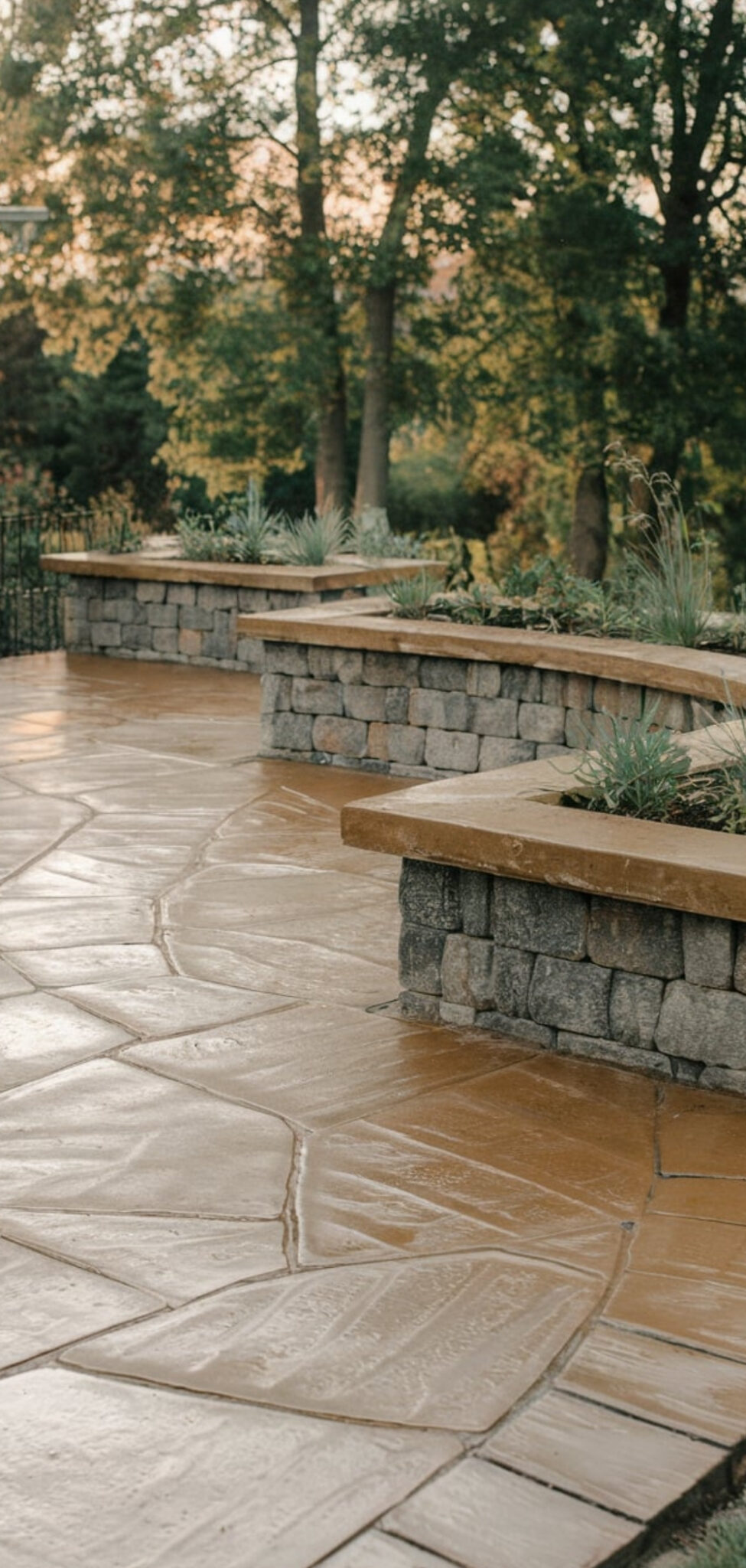 17 Creative Raised Stamped Concrete Patio Ideas - The Mega Mom