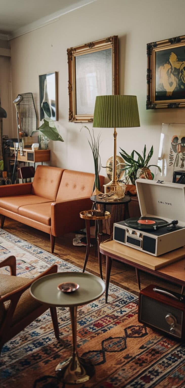 18 Playful Retro Apartment Eclectic Living Room Ideas - The Mega Mom
