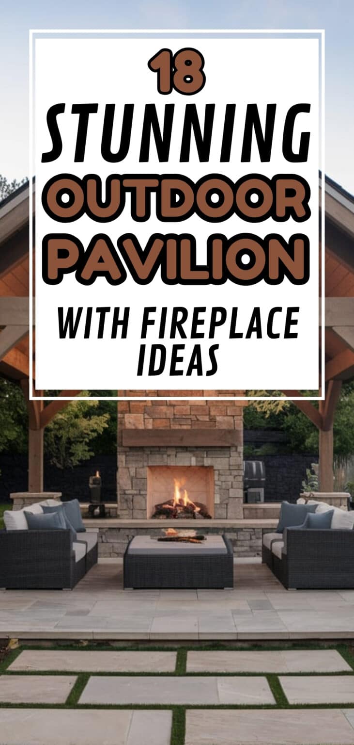 18 Stunning Outdoor Pavilion with Fireplace Ideas - The Mega Mom