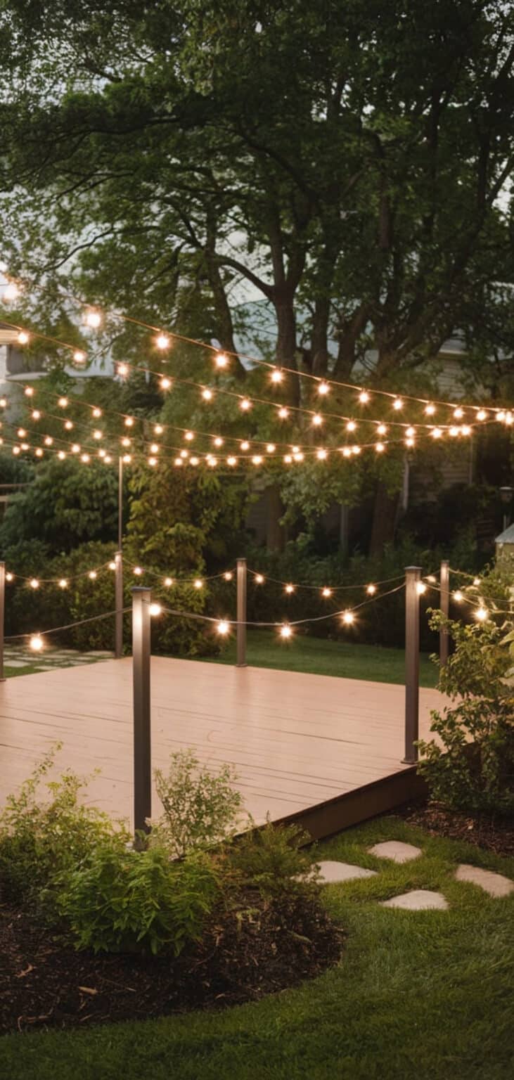 17 Stunning Patio Outdoor Lighting Ideas Using String Lights - The Mega Mom